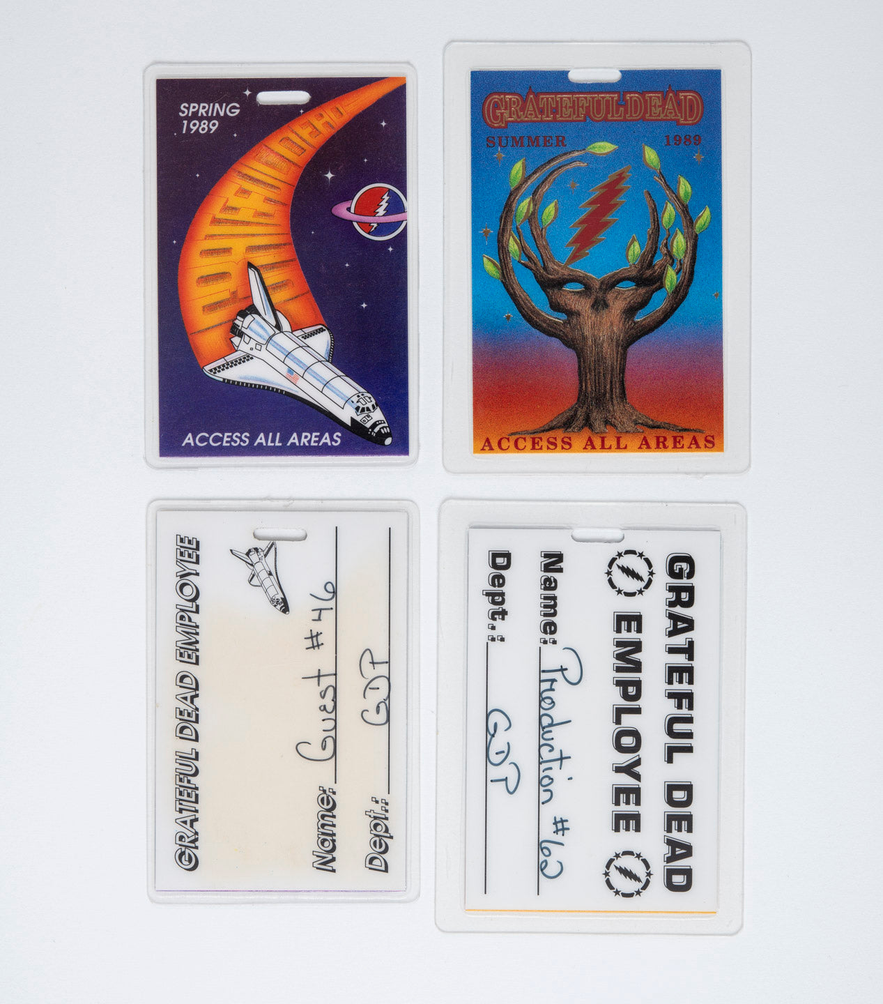 Robbie Taylor Spring & Summer 1989 Backstage Laminates – Rock Out Books